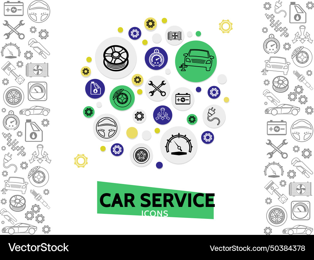 Car repair and service template Royalty Free Vector Image