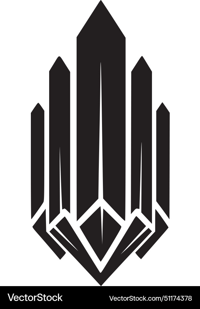 Crystal - minimalist and simple silhouette Vector Image