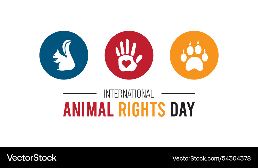 International animal rights day Royalty Free Vector Image