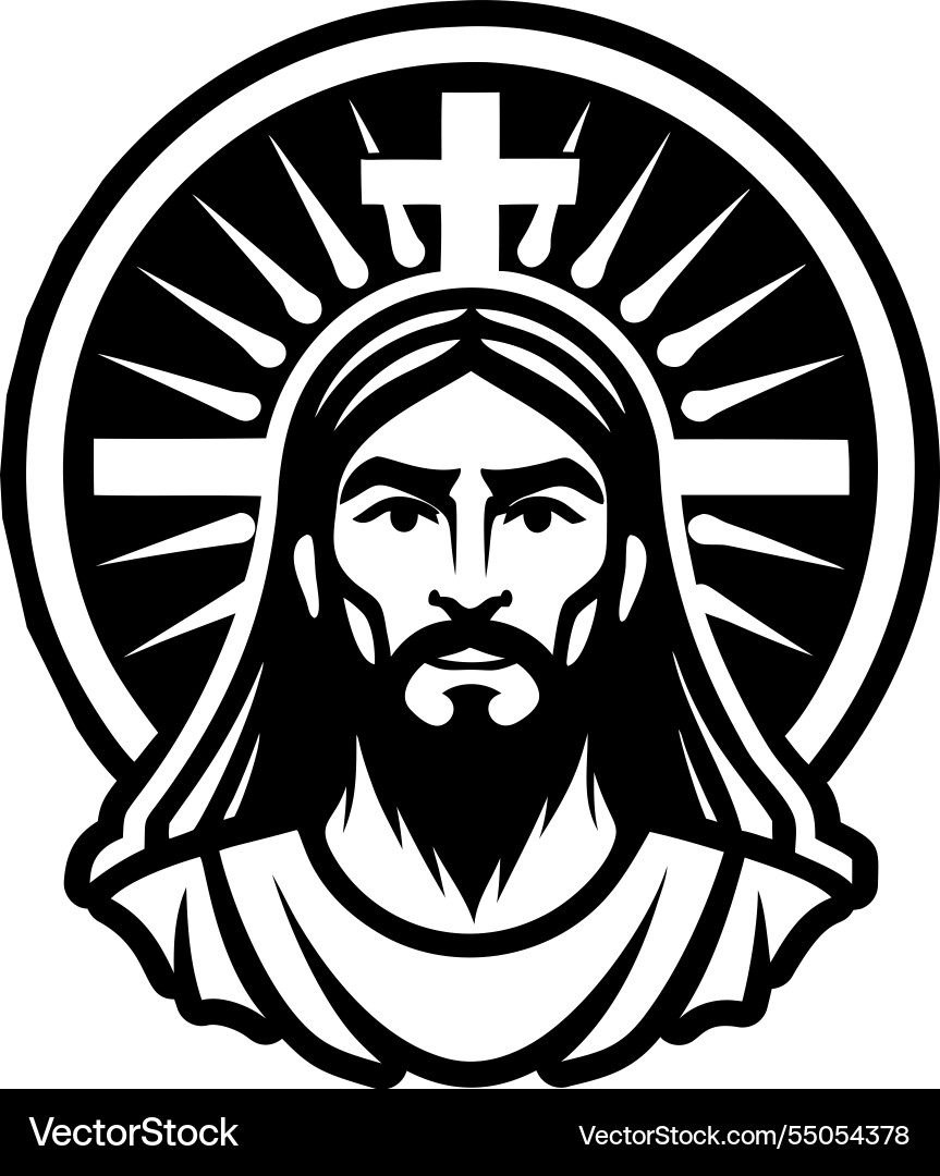Jesus Christ Religious Icon Symbol Royalty Free Vector Image