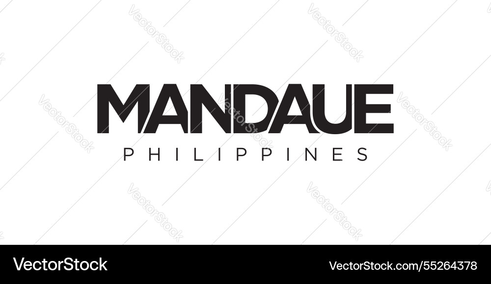 Mandaue in the philippines emblem the design Vector Image