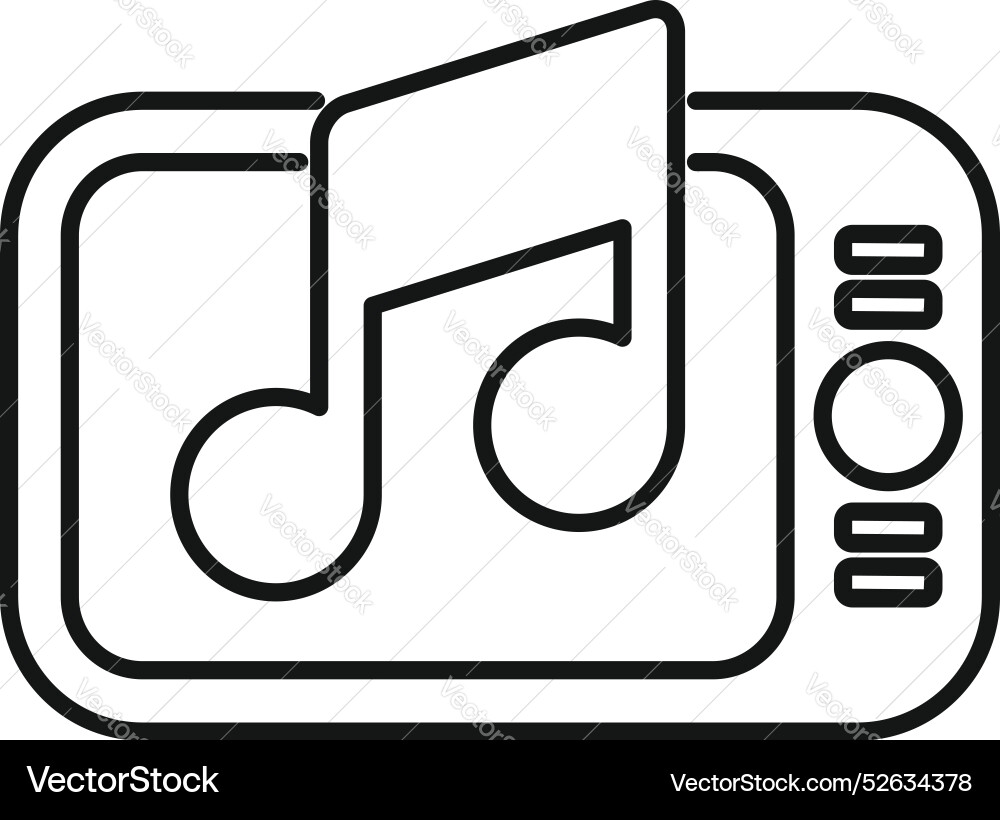 Music player device playing audio files icon Vector Image