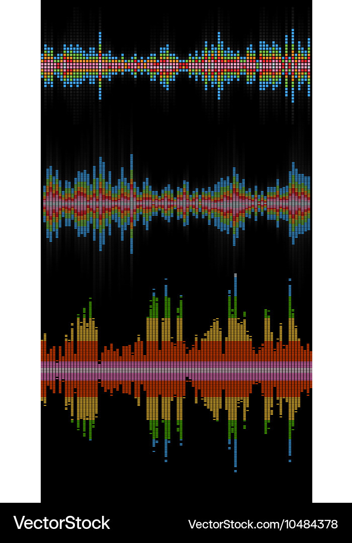 Music sound waves Royalty Free Vector Image - VectorStock