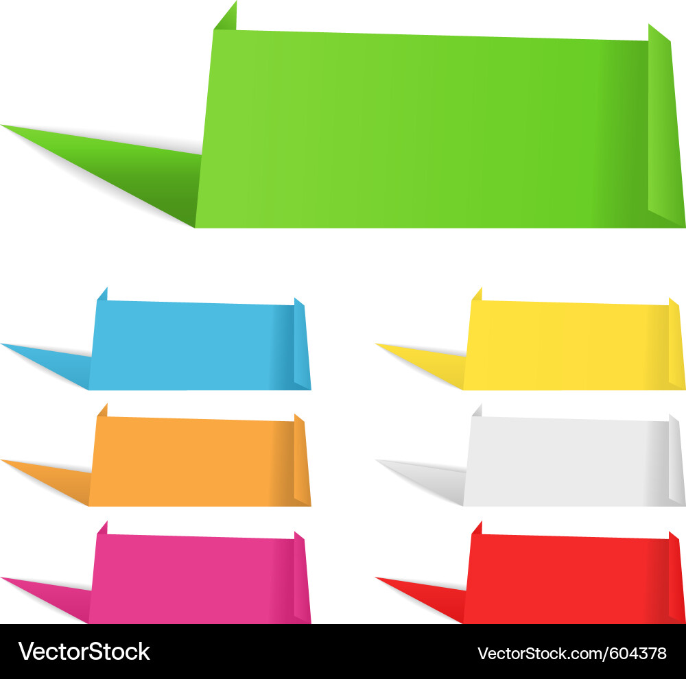 Origami banners Royalty Free Vector Image - VectorStock
