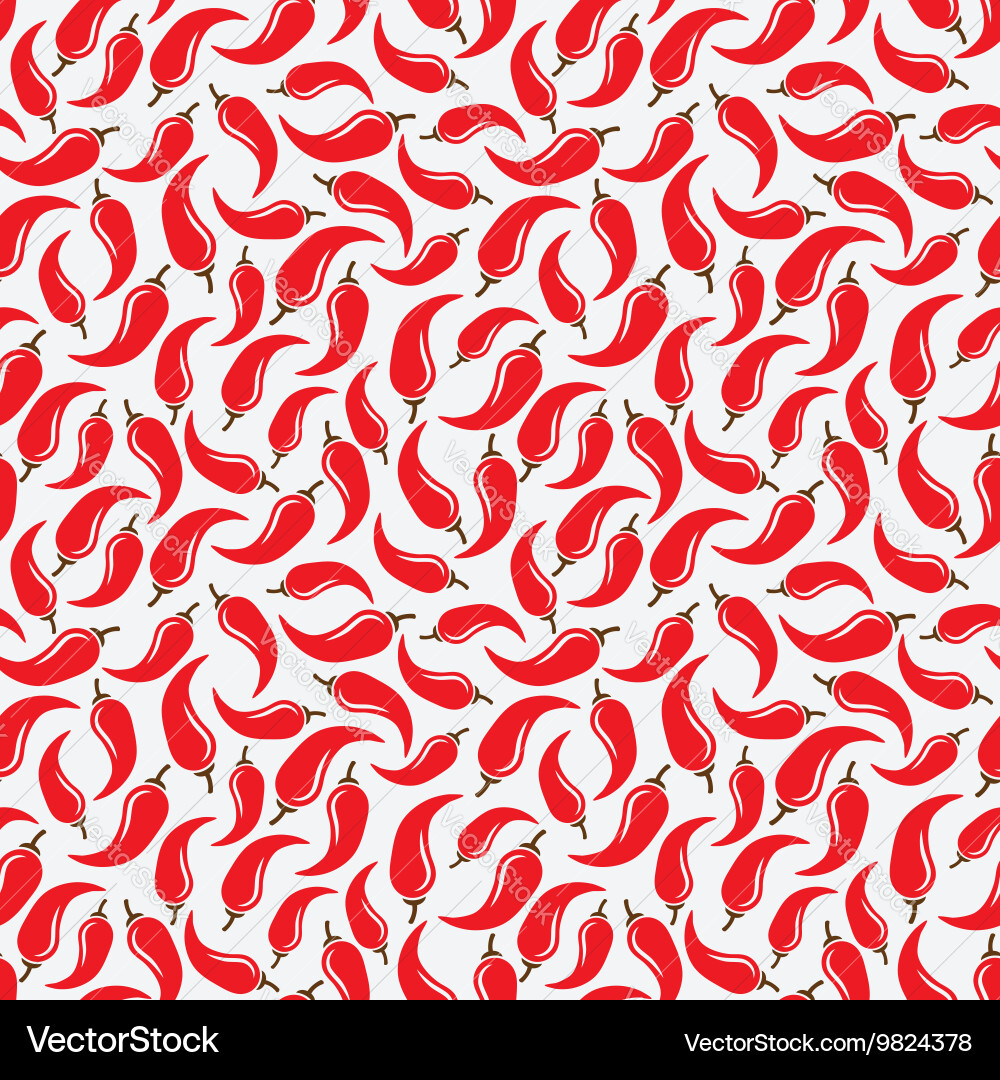 Red Chilli Pepper Pattern Royalty Free Vector Image