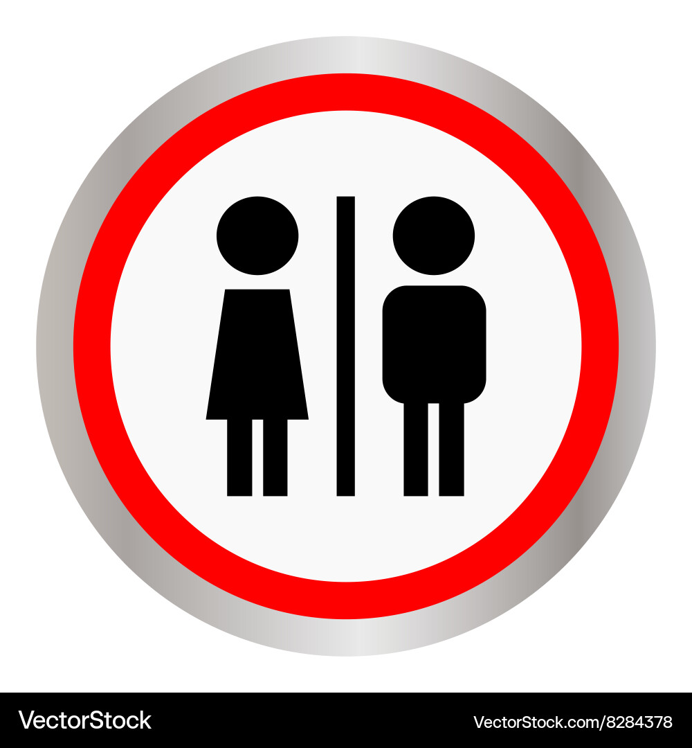 Toilet wc restroom sign Royalty Free Vector Image