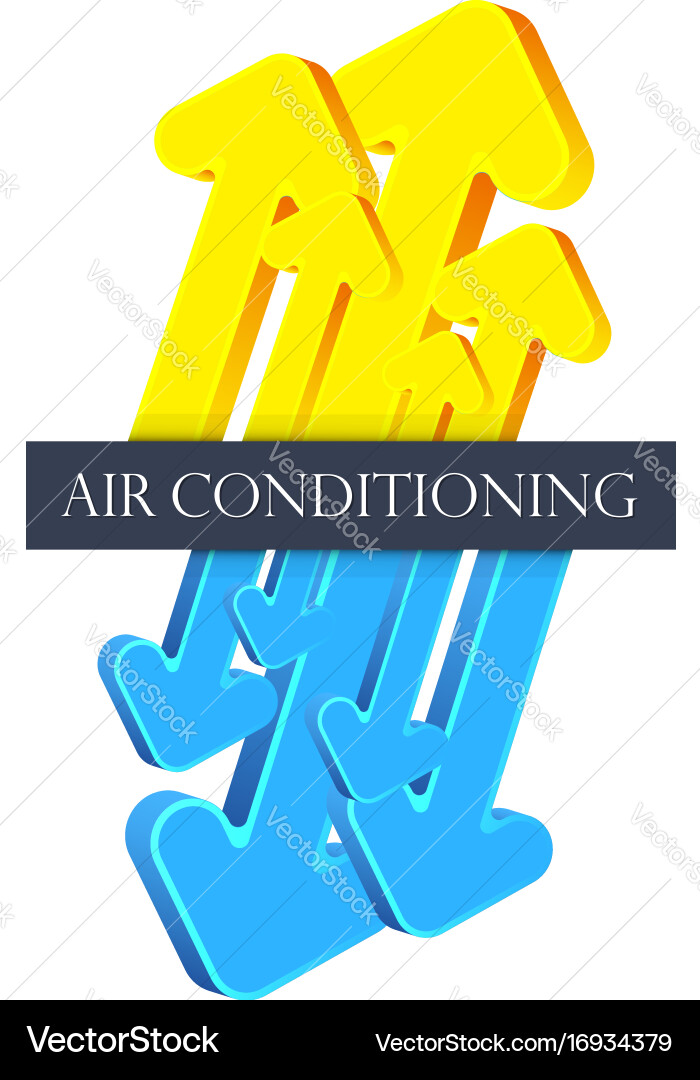 Air conditioner arrows Royalty Free Vector Image