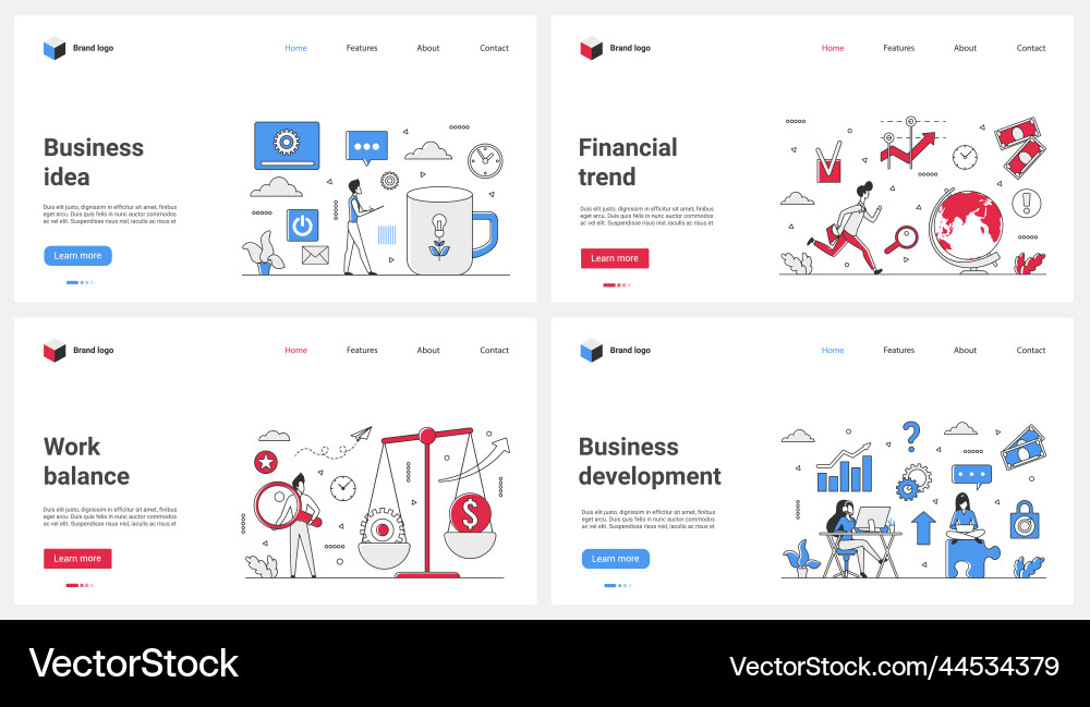 Business development financial trend and risk Vector Image