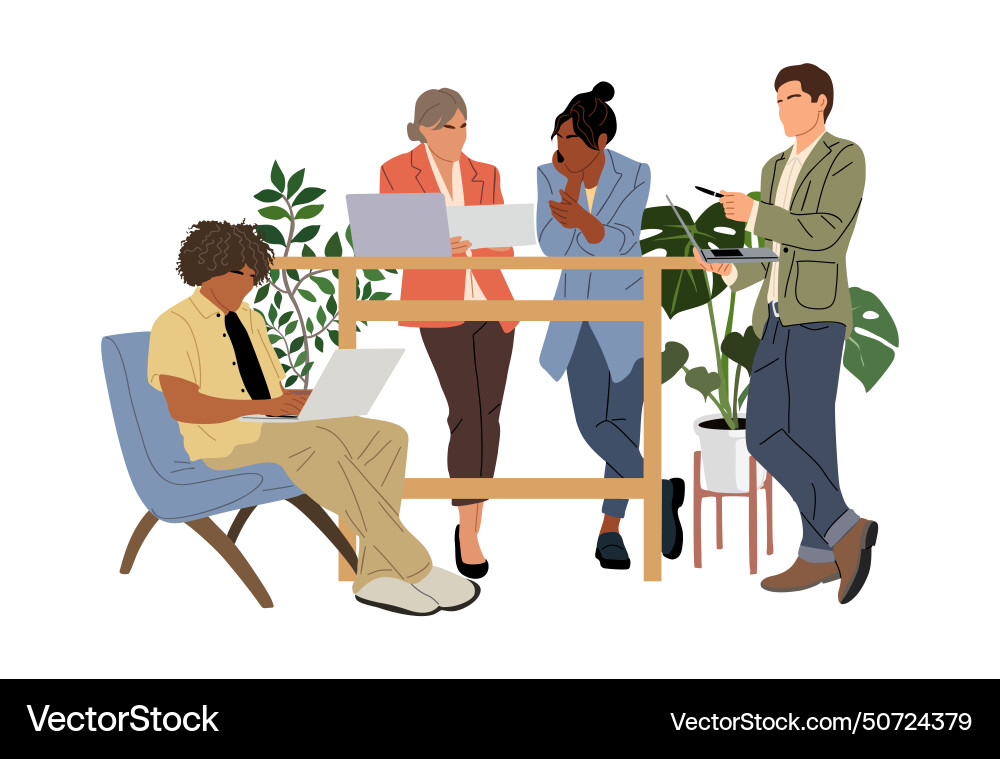 Diverse multiracial business team in modern office