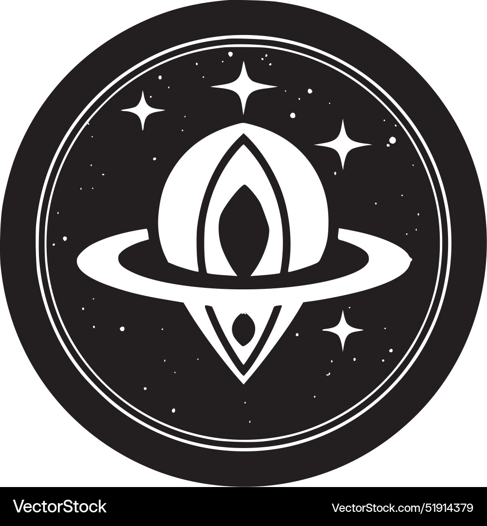 Galaxy - minimalist and simple silhouette Vector Image