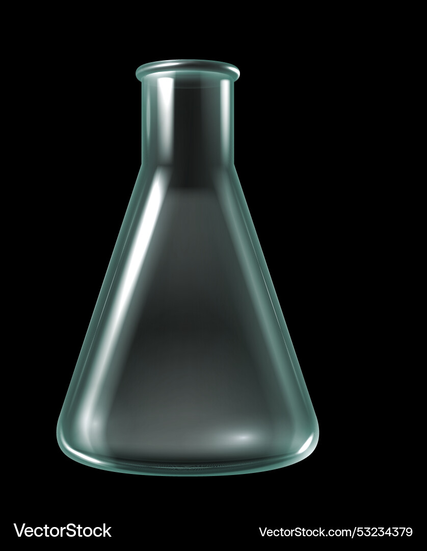 Laboratory flask mockup scientific tool medical Vector Image