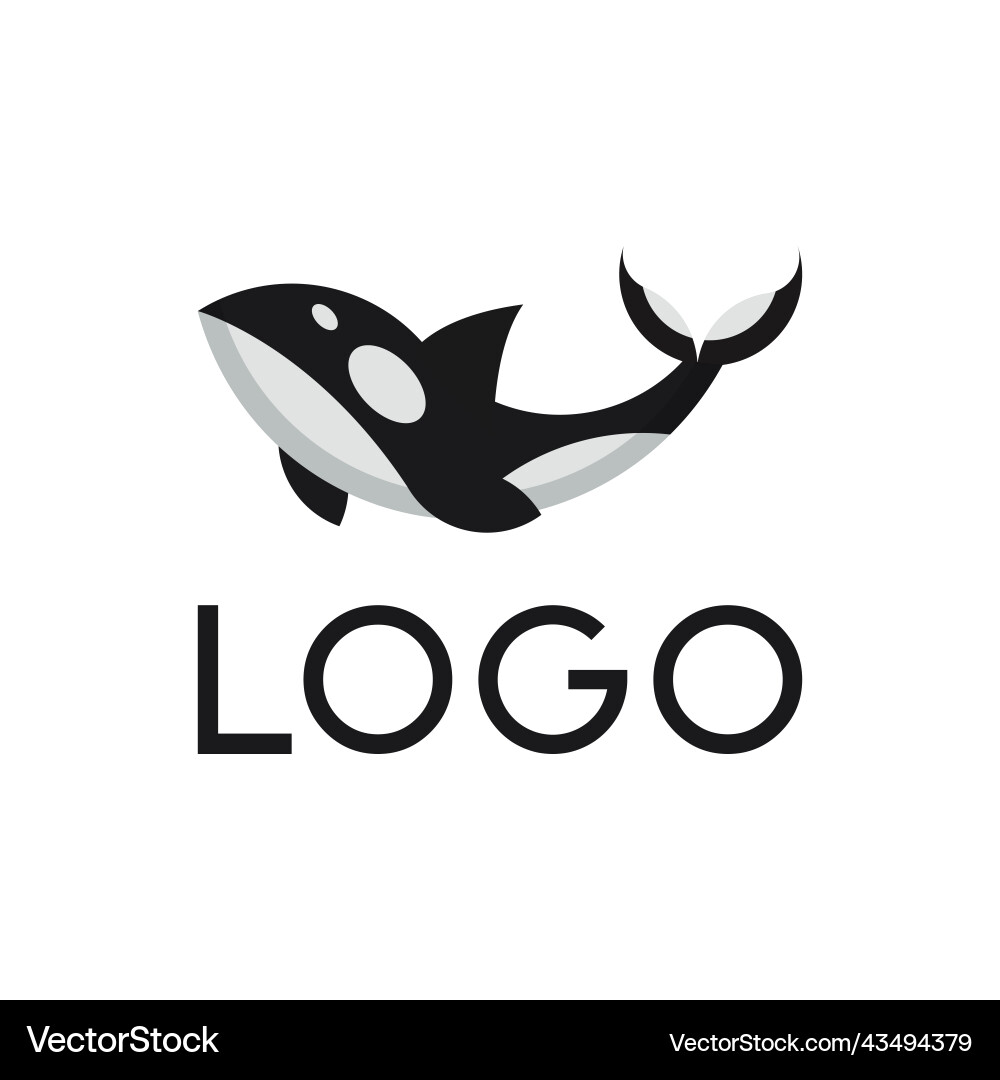 Orca logo design icon or clipart Royalty Free Vector Image
