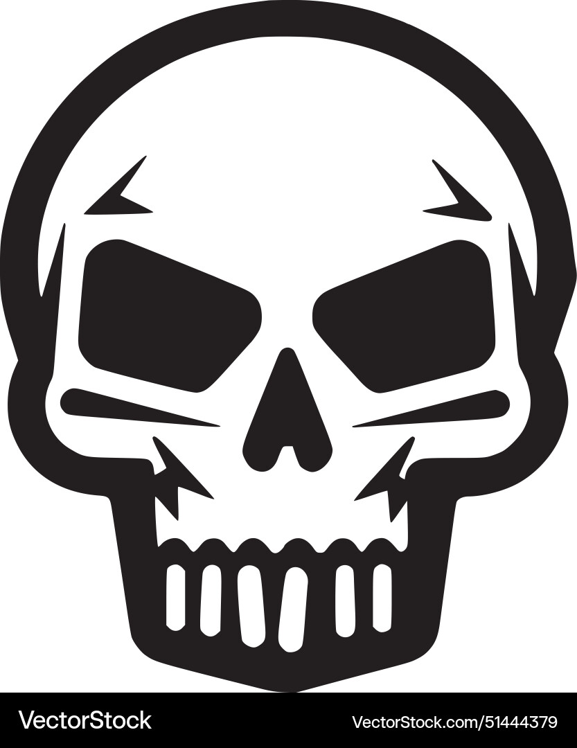 Skull - minimalist and simple silhouette Vector Image