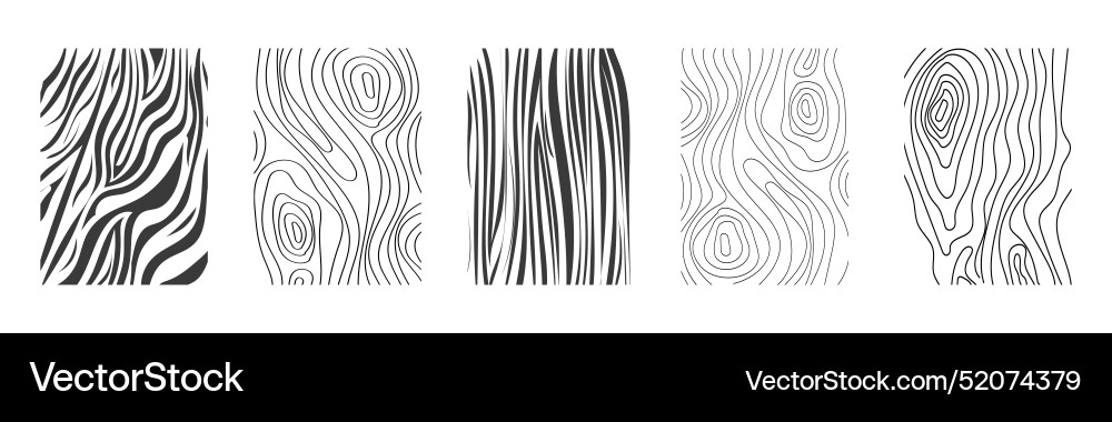 Wood texture material doodle hand drawn line tree Vector Image