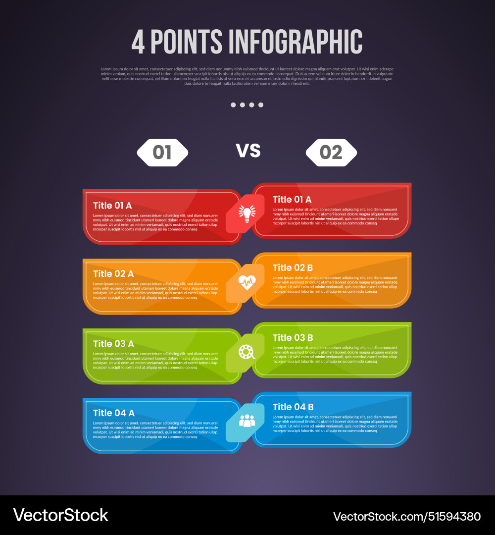 4 points or step process infographic Royalty Free Vector