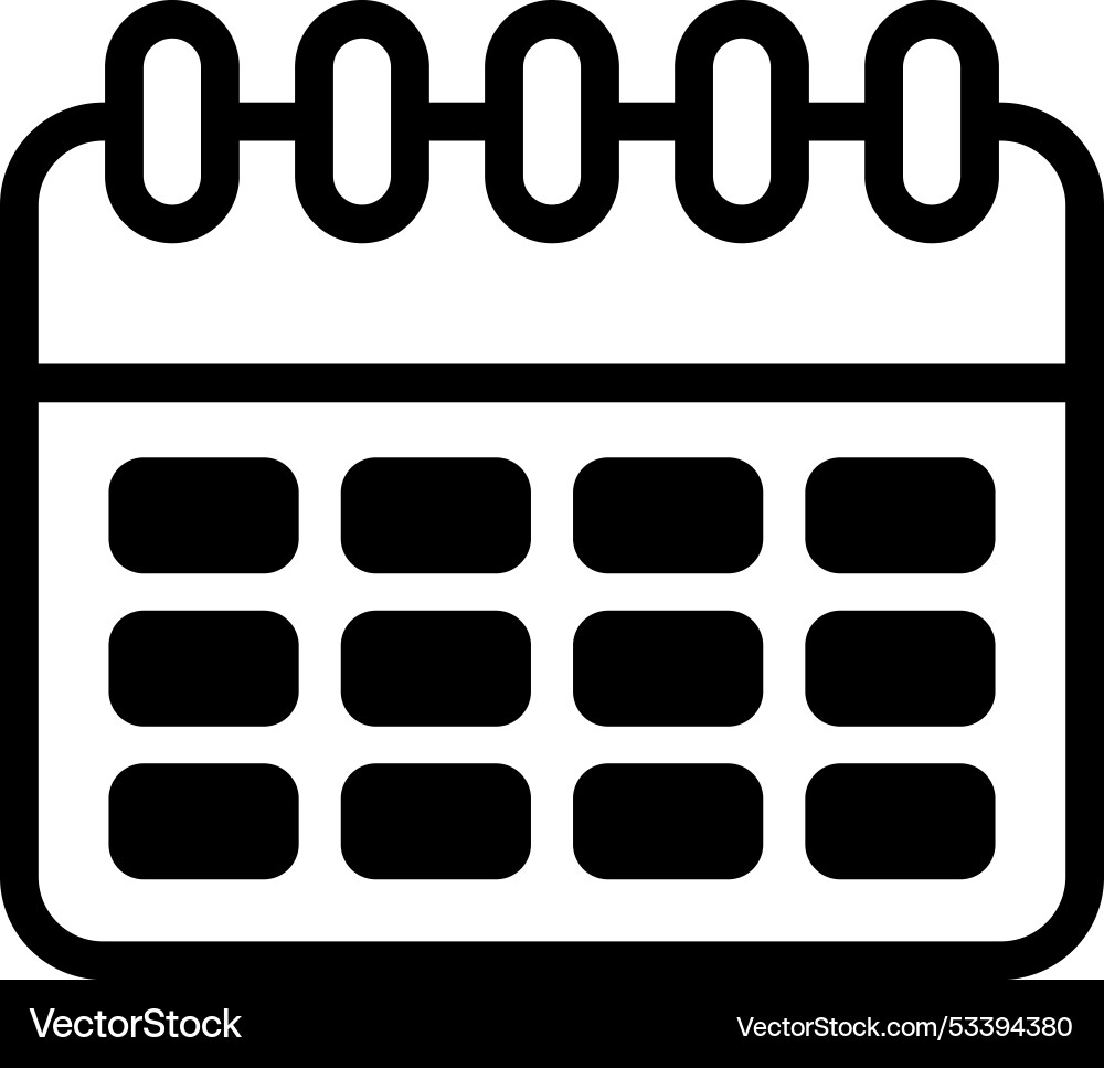 Calendar schedule - icon Royalty Free Vector Image