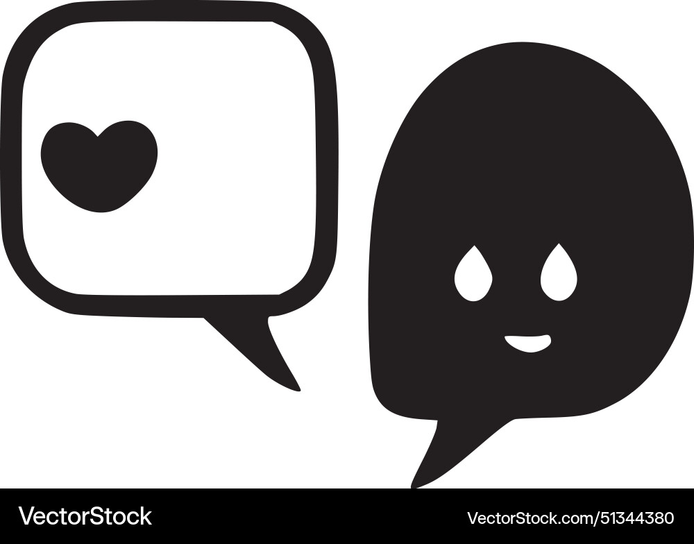 Conversation hearts - minimalist and flat logo Vector Image