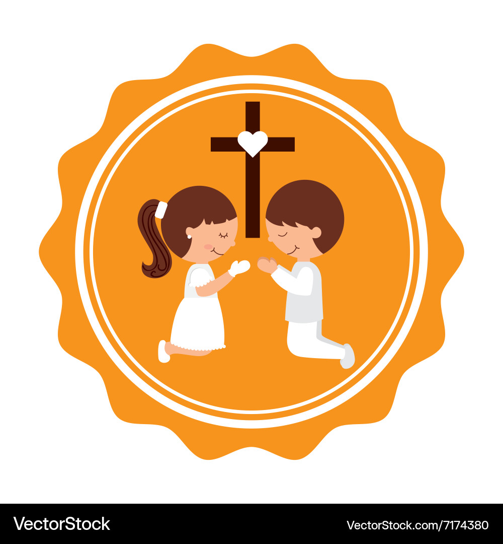 First Communion Celebration Royalty Free Vector Image