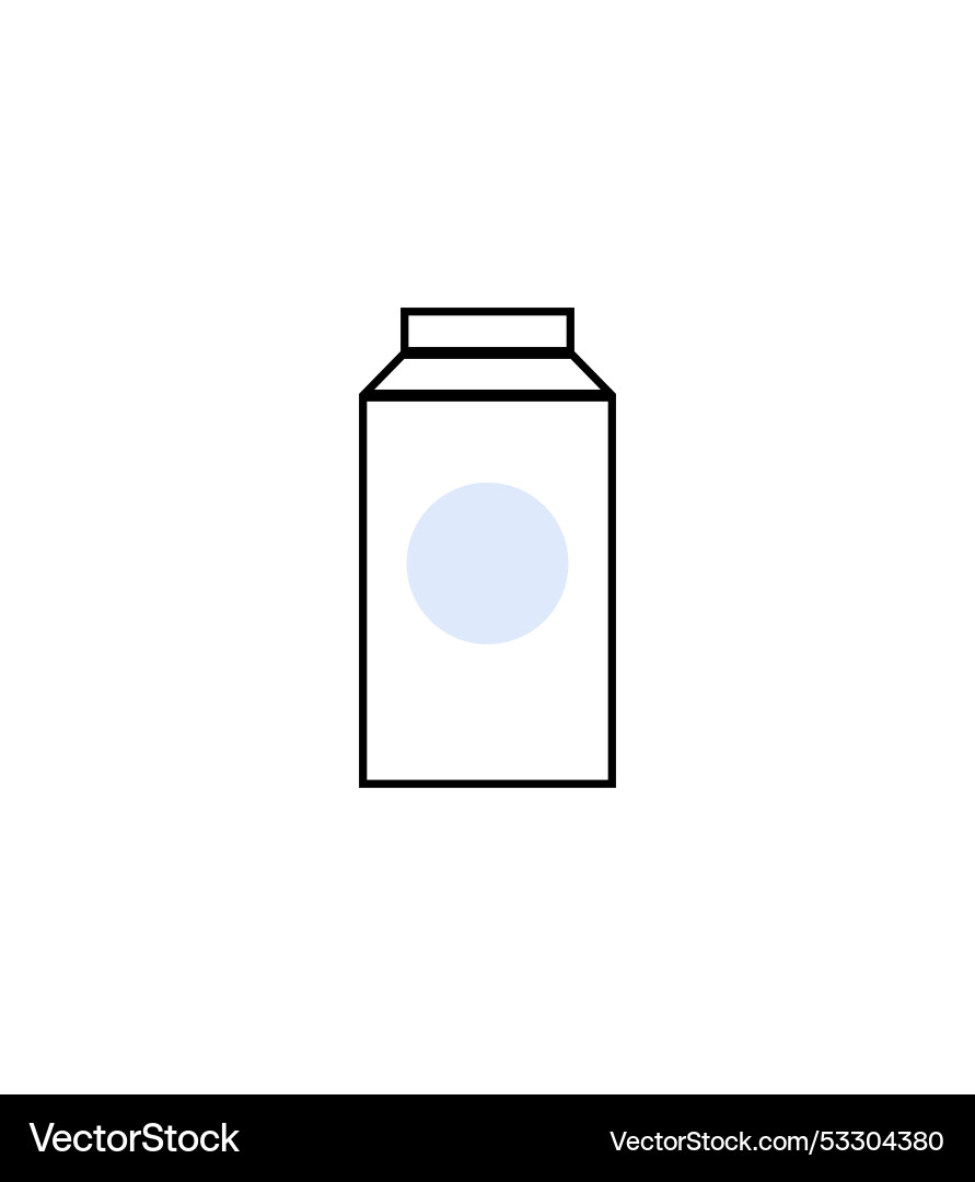 Milk carton icon in minimalistic design Royalty Free Vector