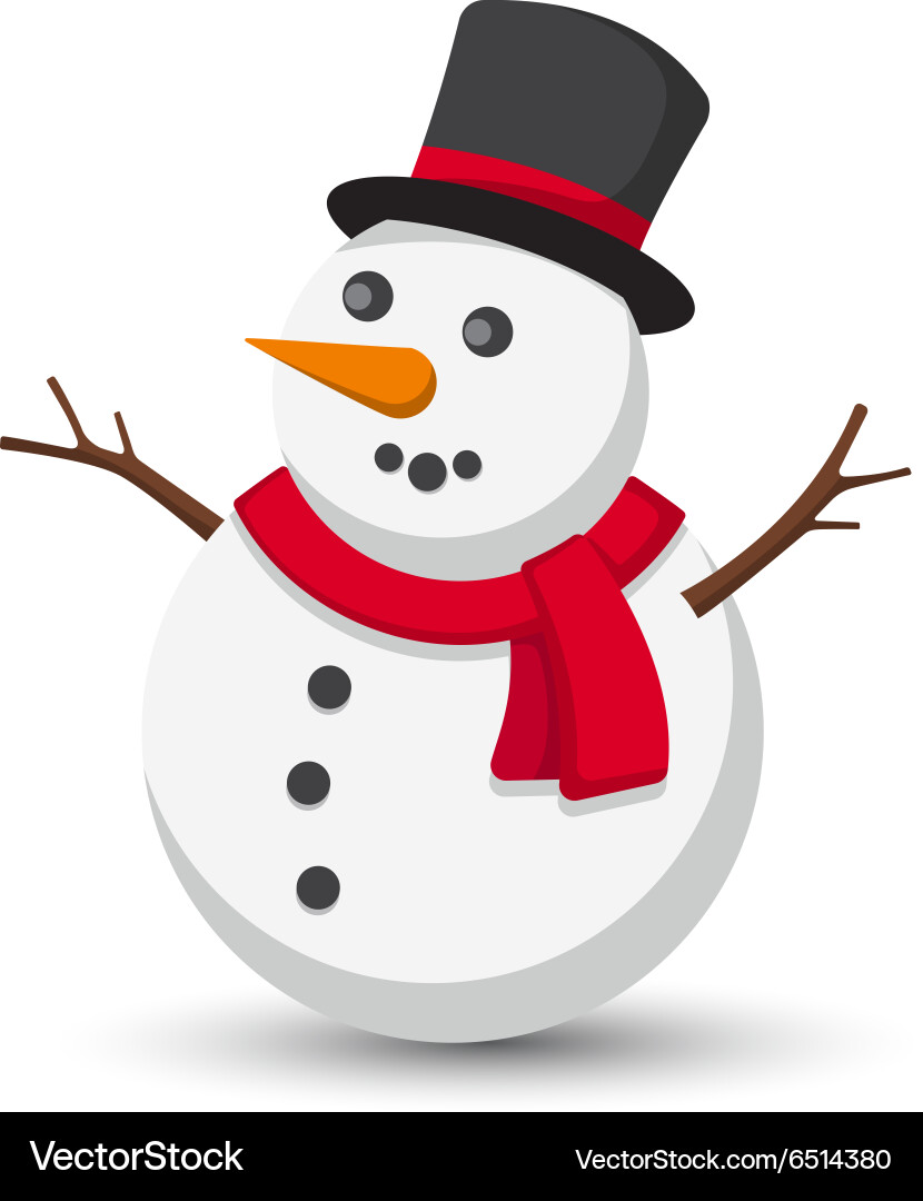 Snow man Royalty Free Vector Image - VectorStock