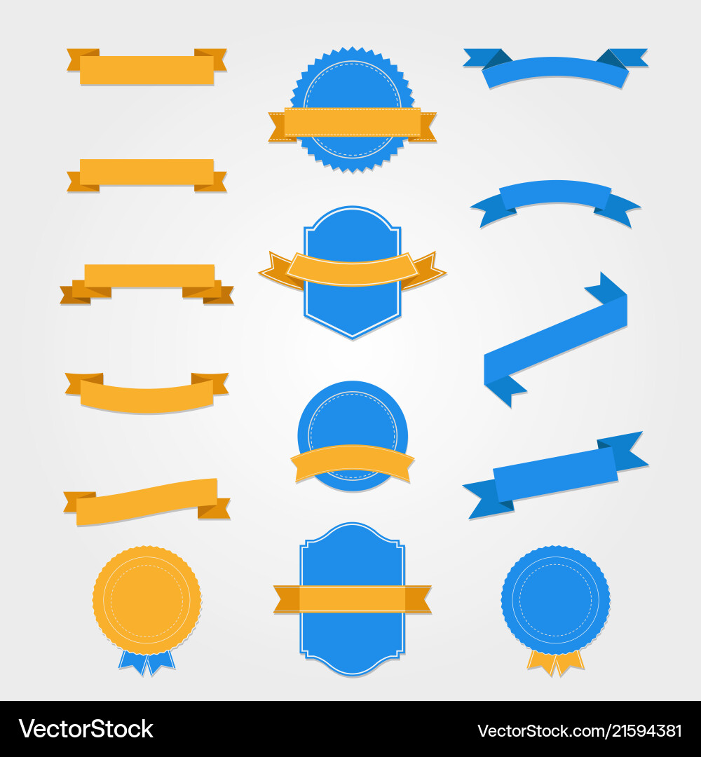 Banner frame label ribbon element design Vector Image