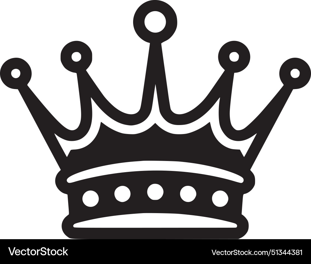 Coronation - minimalist and simple silhouette Vector Image
