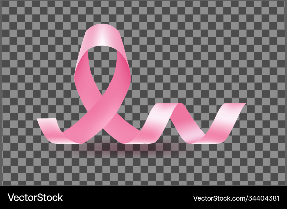 Element pink ribbon for breast cancer Royalty Free Vector