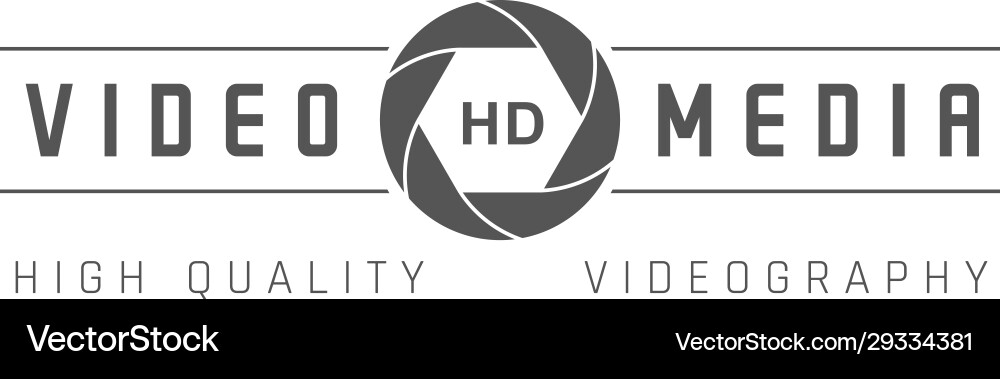 Hd television logotype Royalty Free Vector Image
