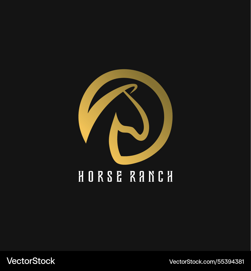 Horse ranch as a logo design Royalty Free Vector Image