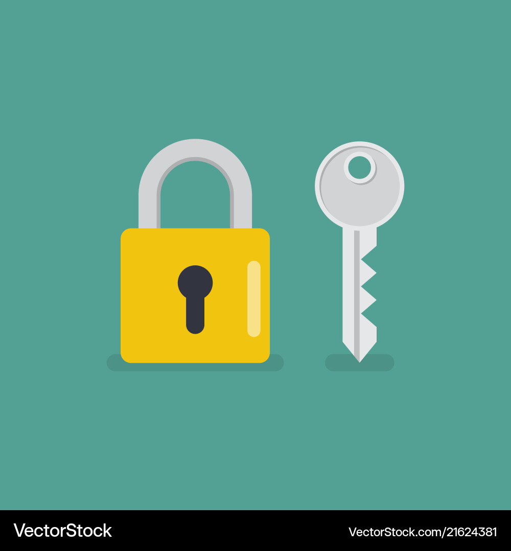 Lock and key icon Royalty Free Vector Image - VectorStock