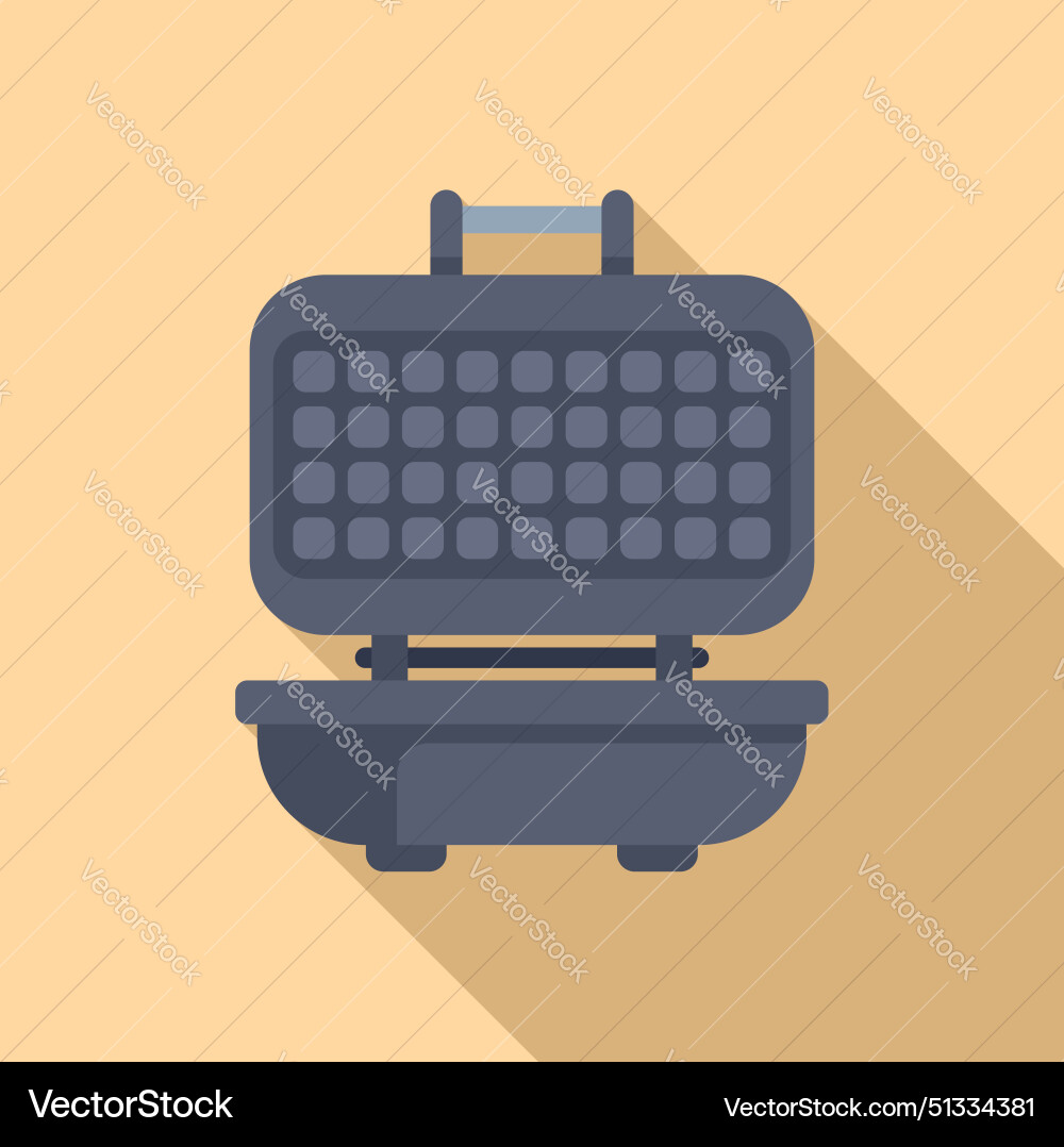 Modern waffle maker icon on beige background Vector Image