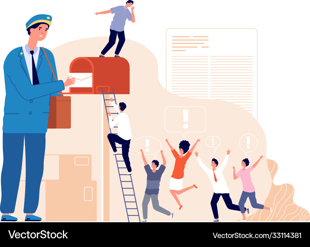 Receiving letter marketing post mail service Vector Image