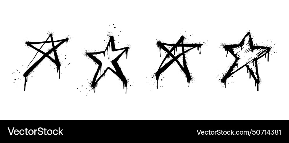 Spray painted graffiti star sign Royalty Free Vector Image