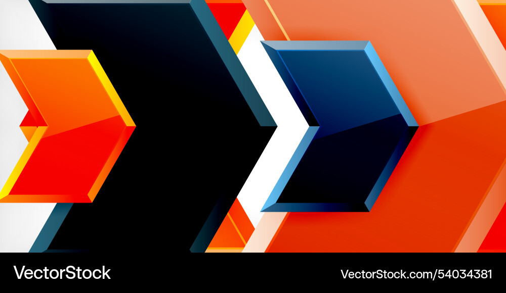 Technology dynamic arrow geometric background Vector Image