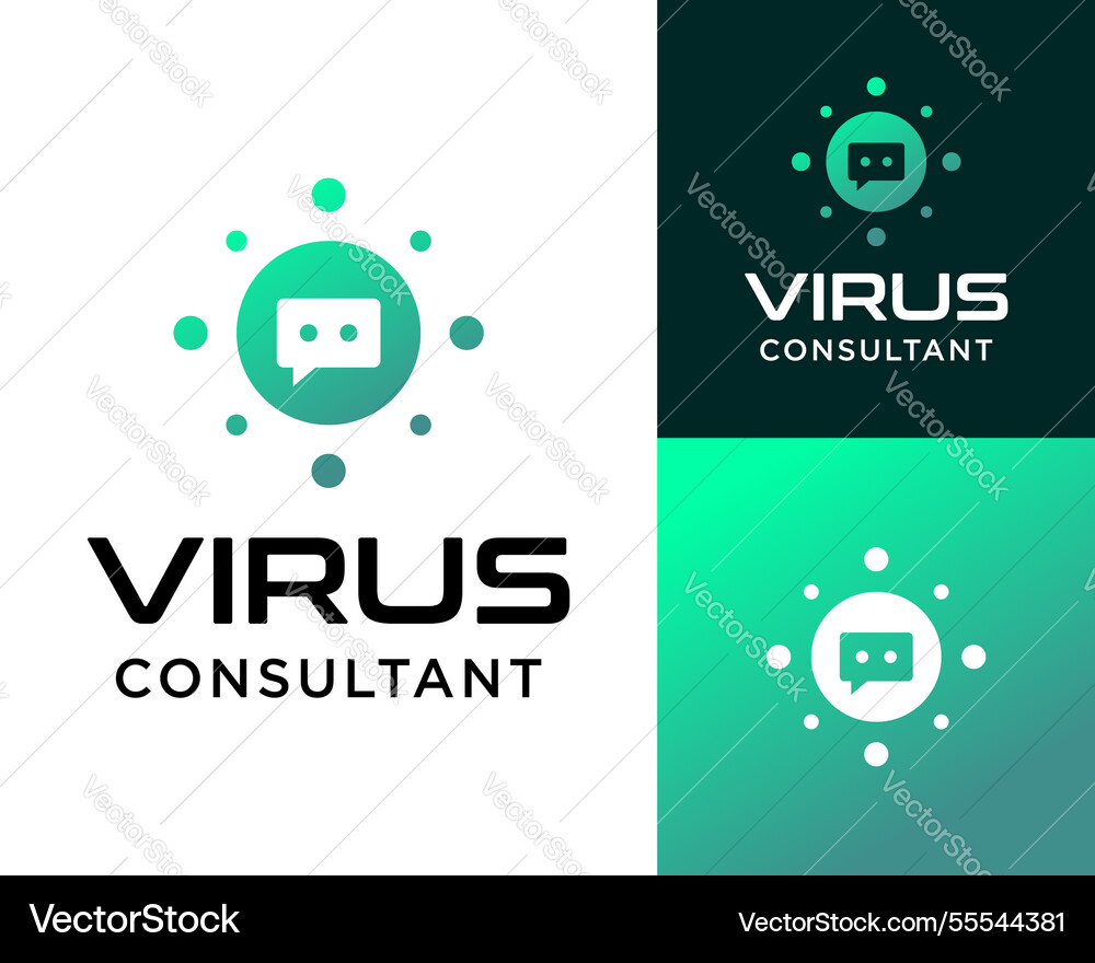 Virus logo Royalty Free Vector Image - VectorStock