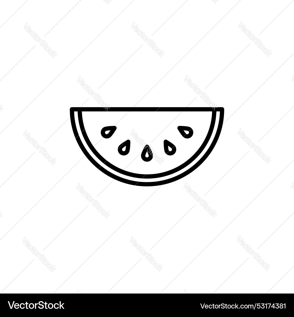 Watermelon icon set water melon slice symbol Vector Image