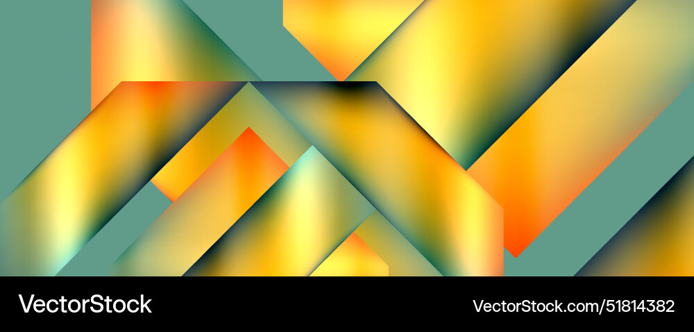 Colorful metallic geometric shapes Royalty Free Vector Image
