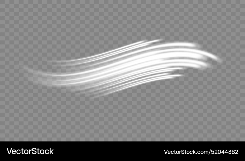 Glowing white speed lines motion high Royalty Free Vector