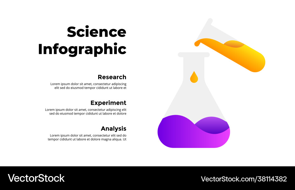 Scientific research infographic science Royalty Free Vector