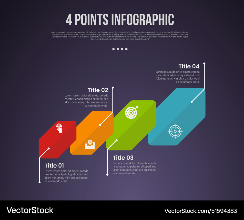4 points or step process infographic Royalty Free Vector