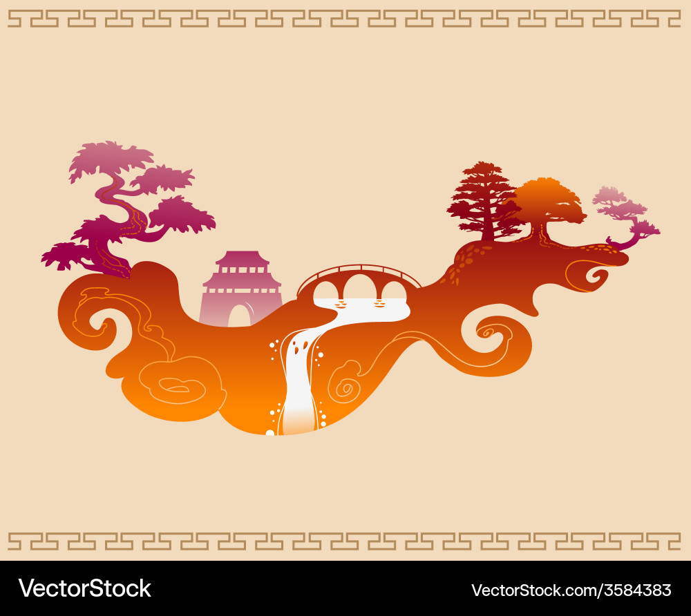 Abstract decorative chinese background Royalty Free Vector