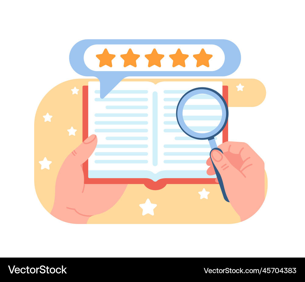 Book Rating & Review Royalty Free Vector Image