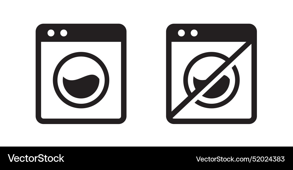 Icons indicating items that can and cannot Vector Image