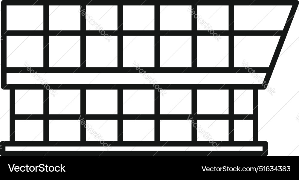 Modern office building facade with large windows Vector Image