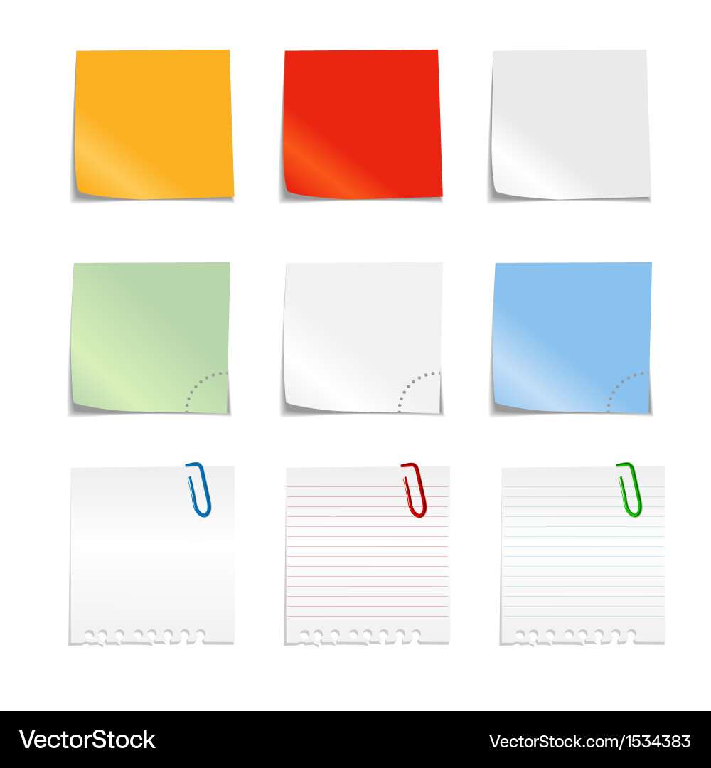 Paper sheets Royalty Free Vector Image - VectorStock