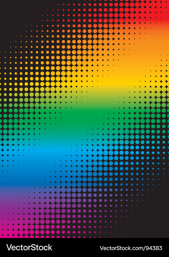 Rainbow dots Royalty Free Vector Image - VectorStock
