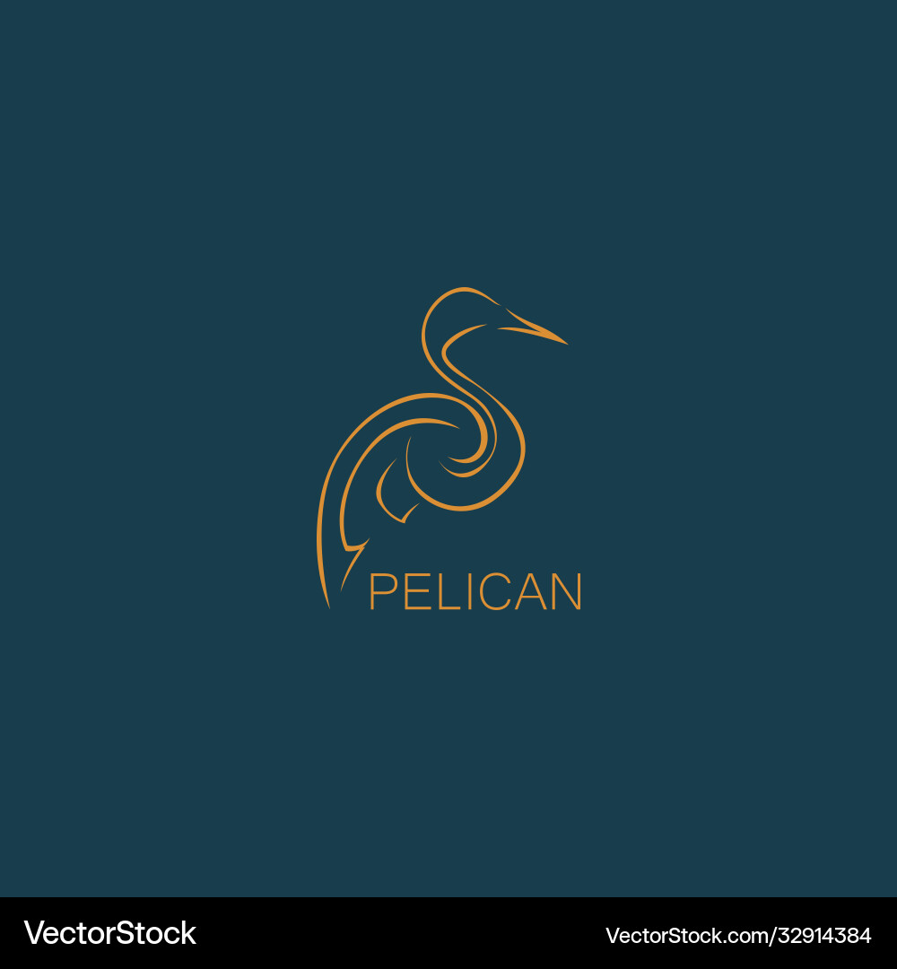 Abstract Pelican Logo Royalty Free Vector Image