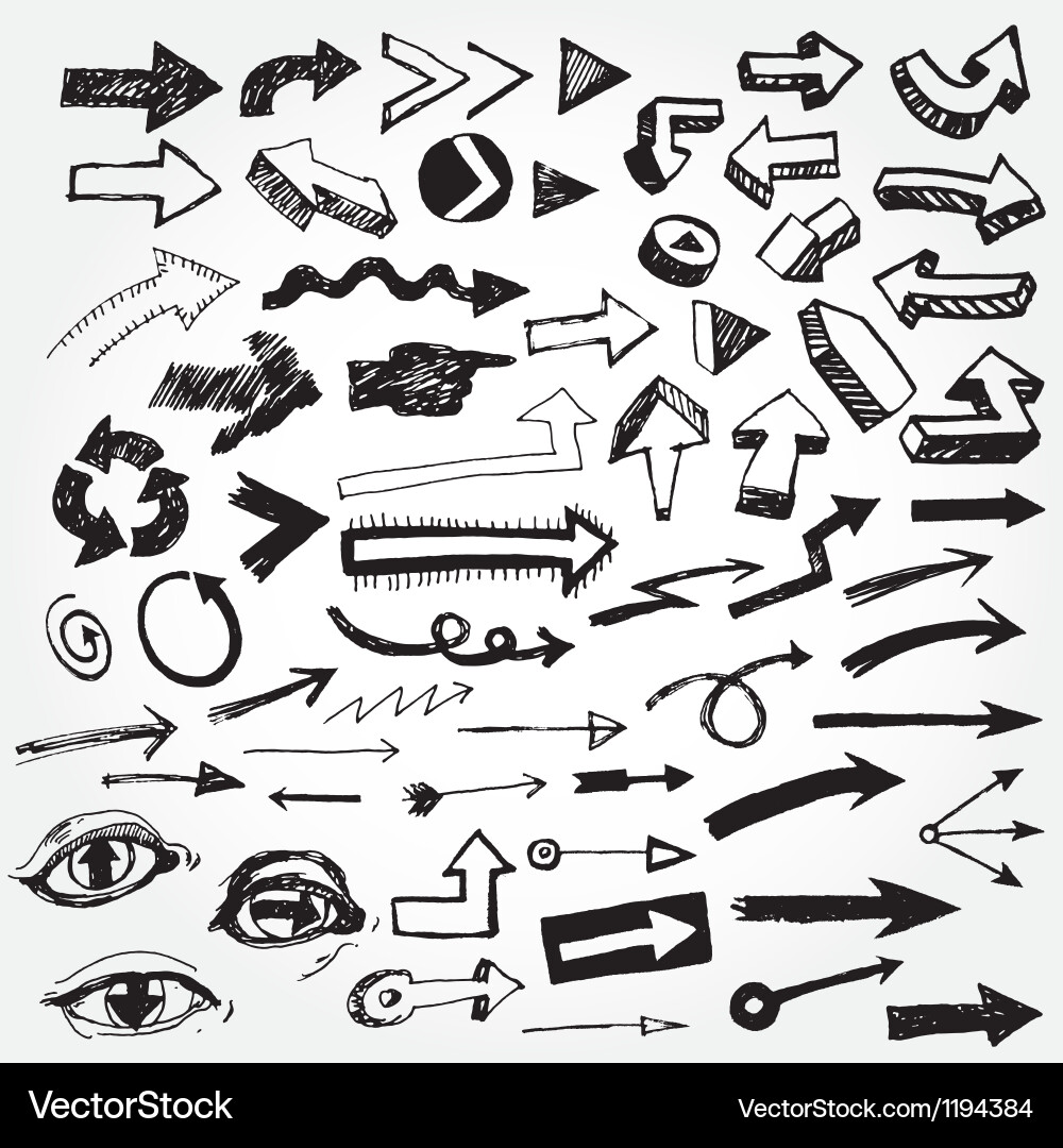 Big set of arrows Royalty Free Vector Image - VectorStock