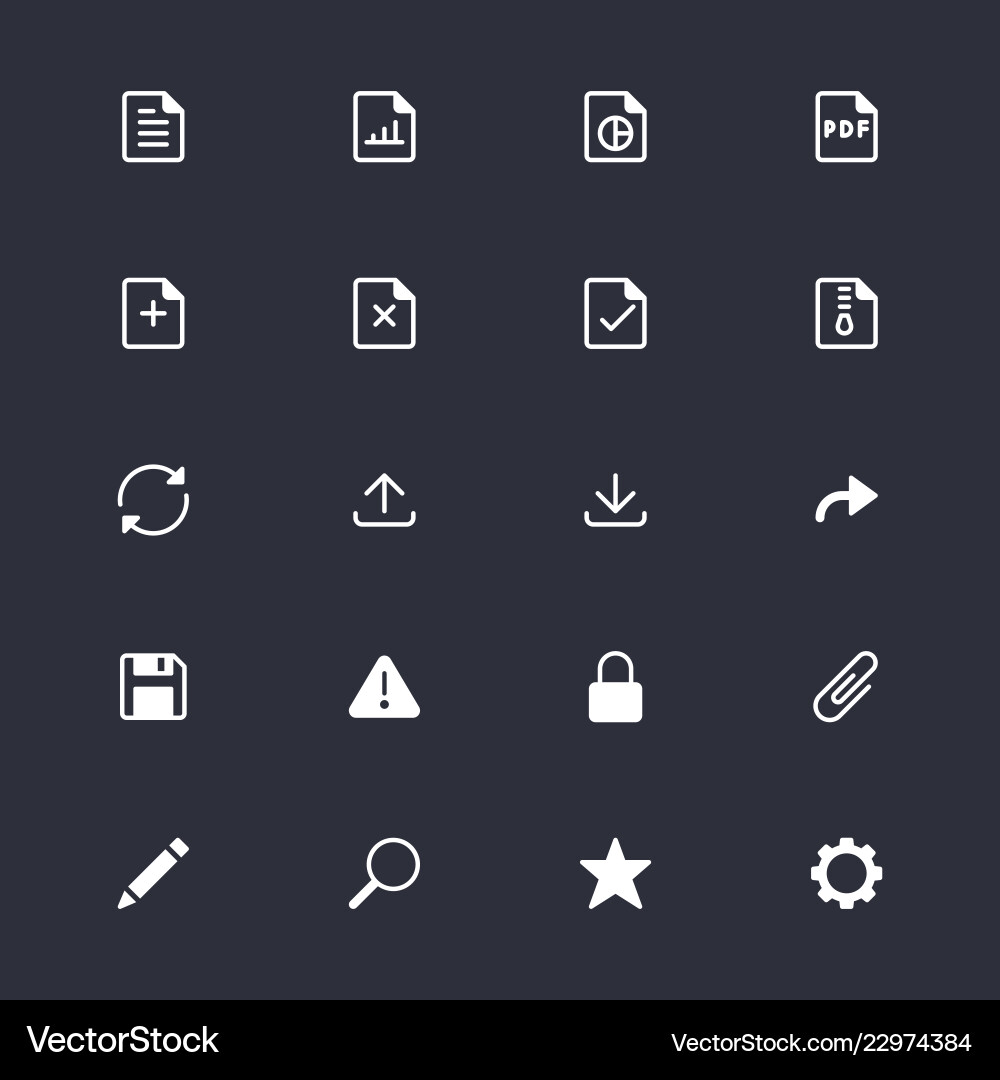 Document simple icons Royalty Free Vector Image