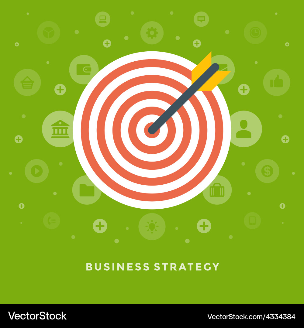 Flat design business concept Royalty Free Vector Image